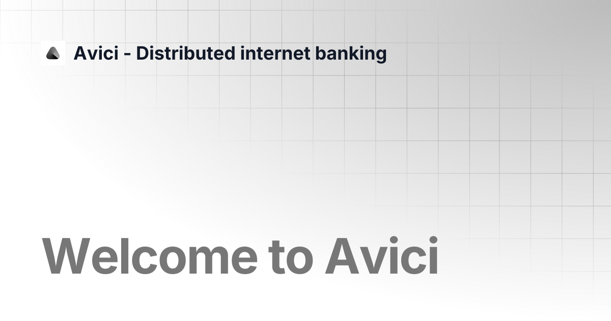 Welcome to Avici | Avici - Distributed internet banking
